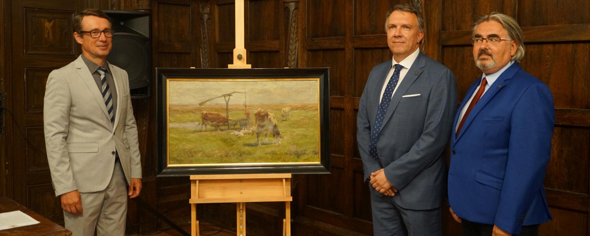 Edvi Illés Aladár festőművész Puszta nyáron című műalkotásával ...